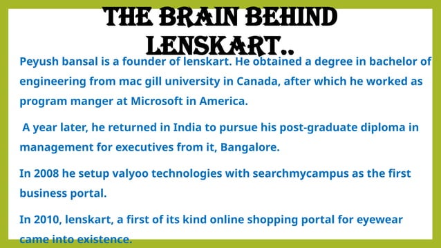 powerpoint basics on the company lenskart | PPTX