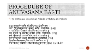 Anuvasana basti | PPTX