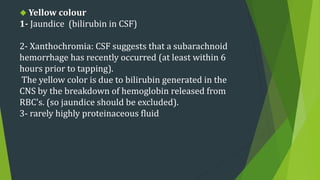 cerebro spinal fluid analysis | PPTX