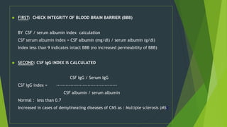 cerebro spinal fluid analysis | PPTX