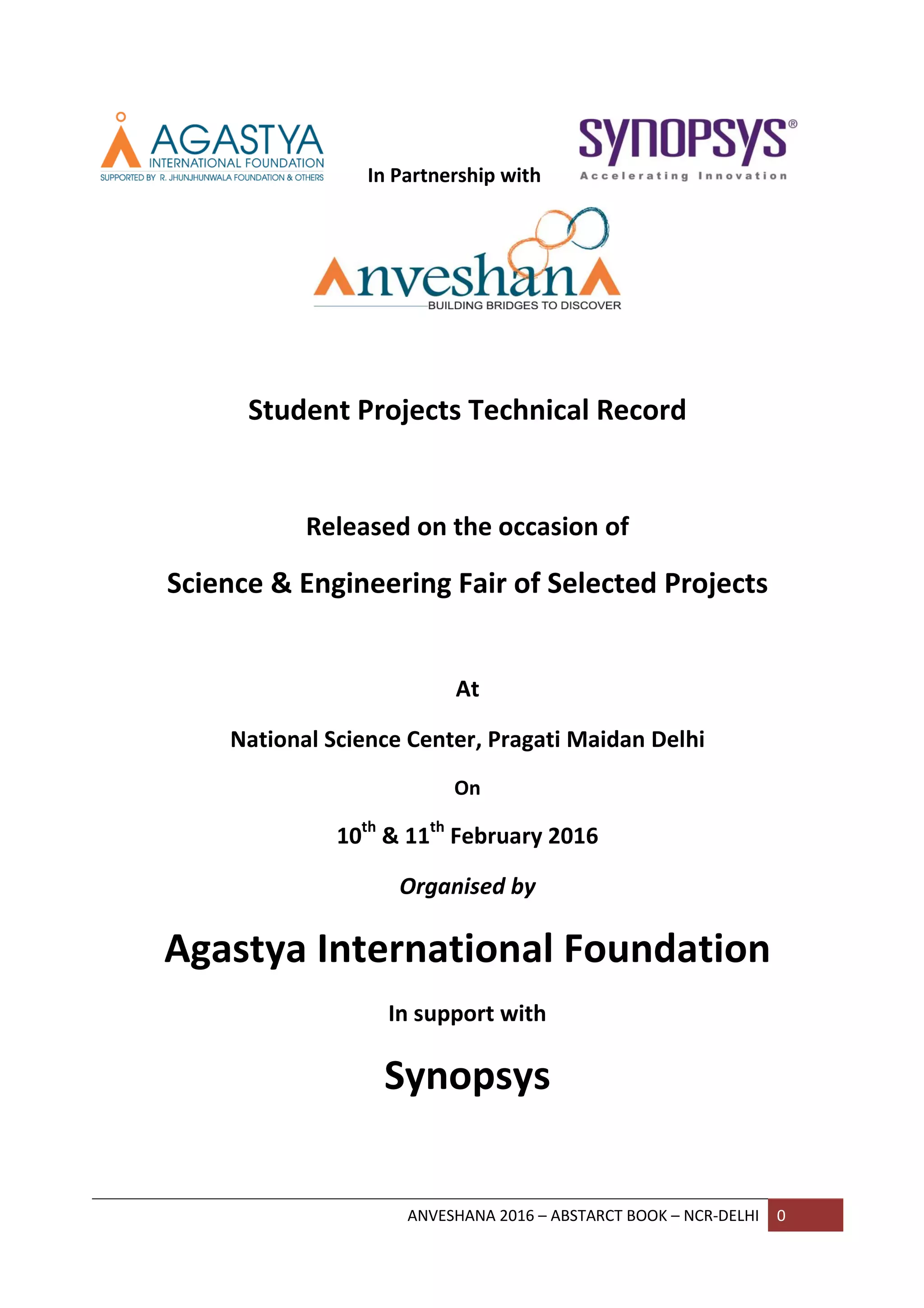 Anveshna abstract ncr-2016 | PDF