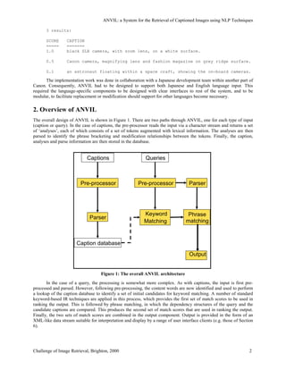 Challenge of Image Retrieval, Brighton, 2000 1 ANVIL: a System for the ...