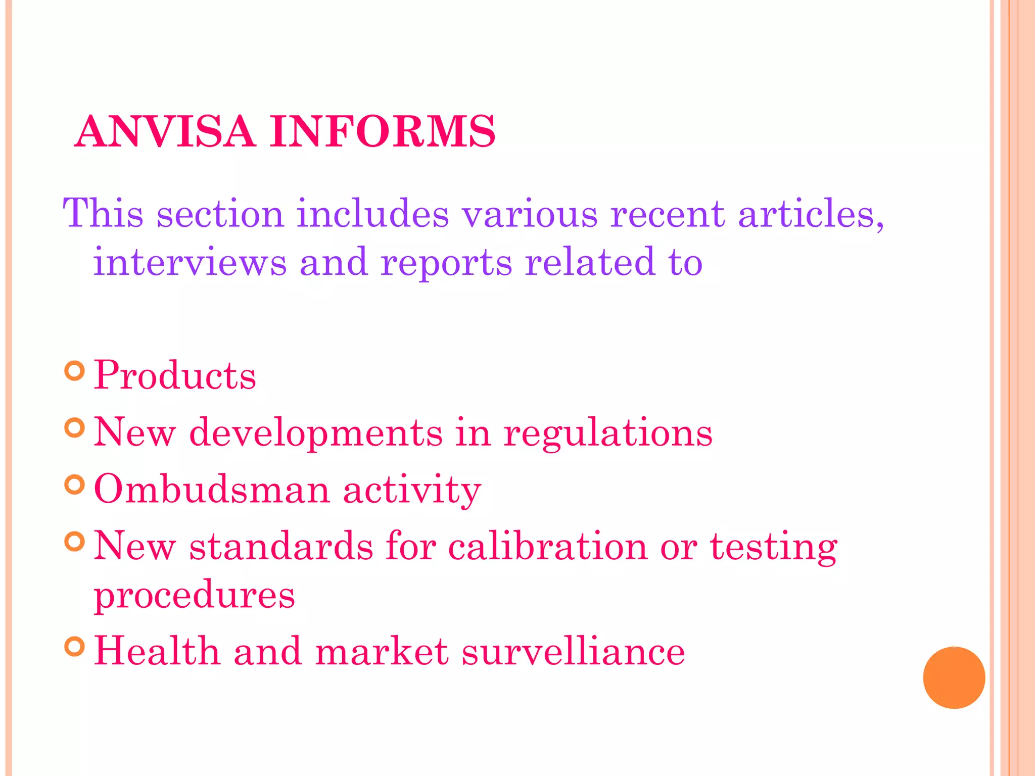 ANVISA regulatory authority of brazil | PPT