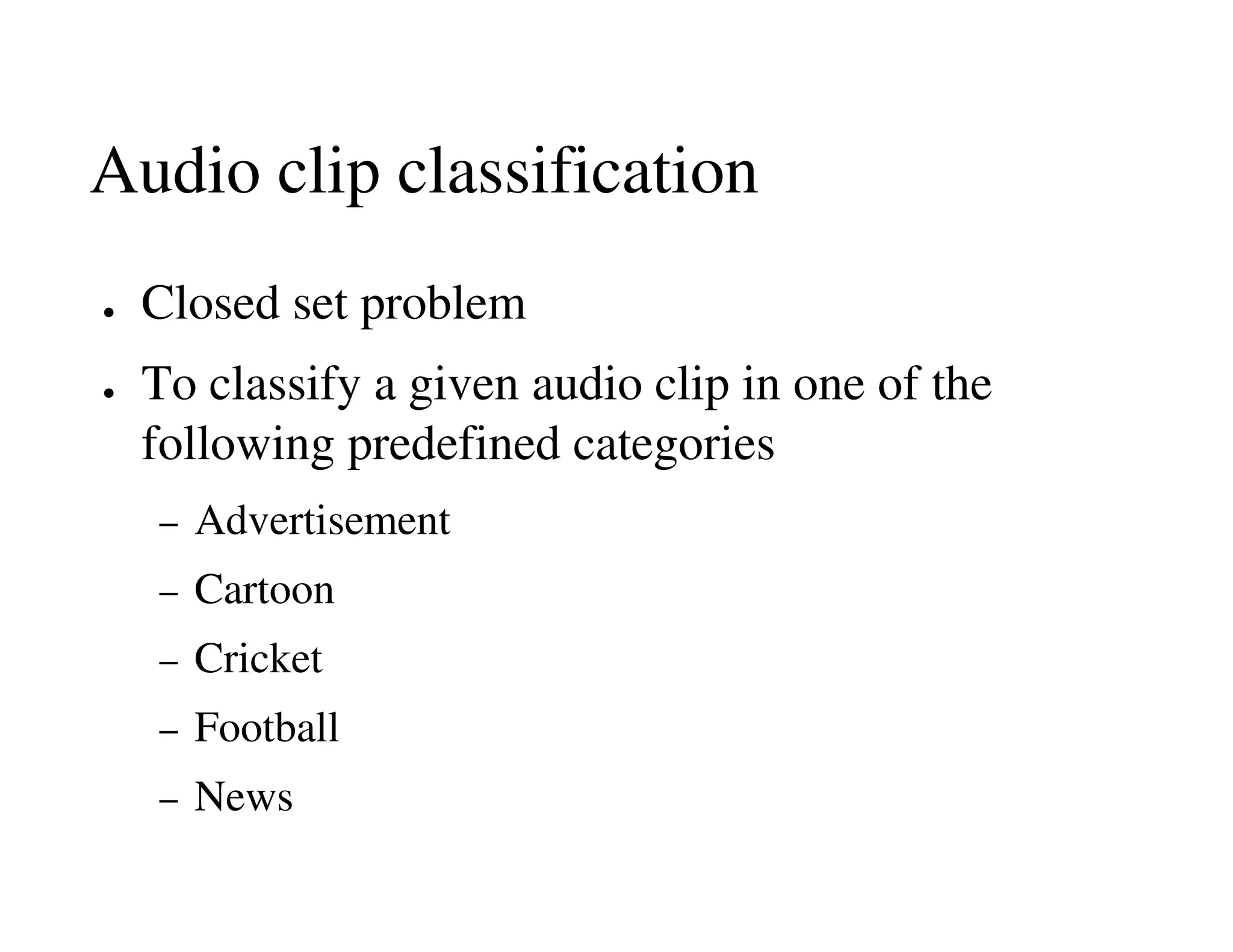 Anvita Audio Classification Presentation | PDF