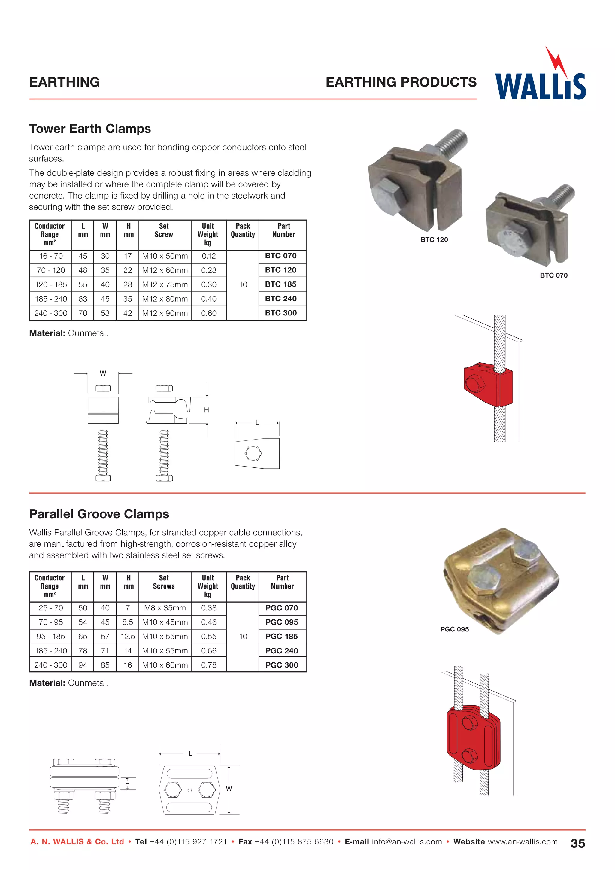 AN Wallis Earthing & Lightning Protection Catalogue | PDF