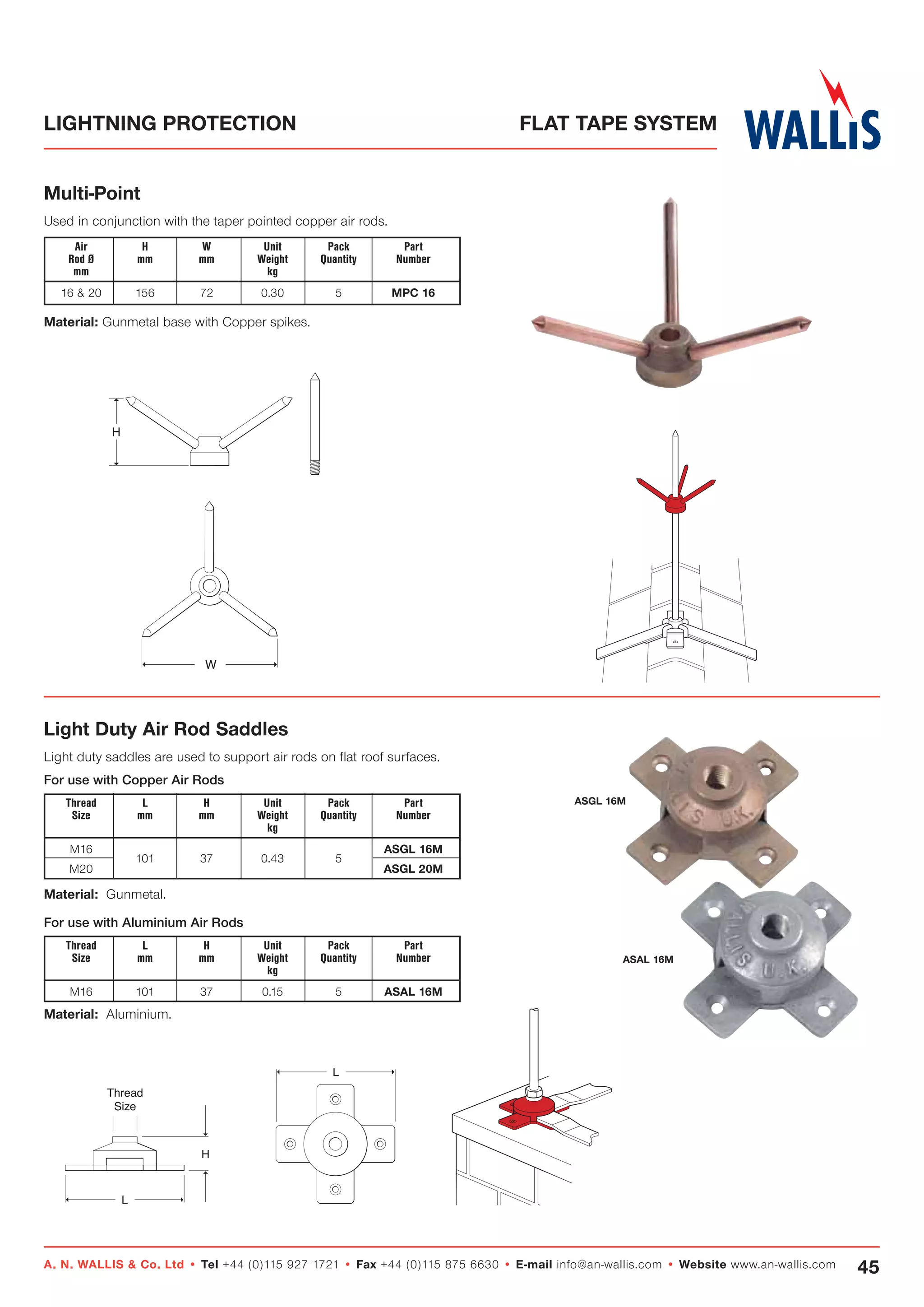 AN Wallis Earthing & Lightning Protection Catalogue | PDF
