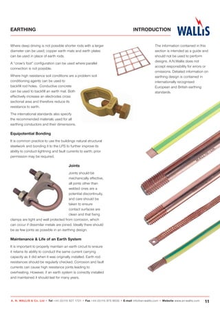 AN Wallis Earthing & Lightning Protection Catalogue | PDF