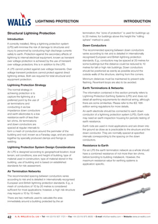 AN Wallis Earthing & Lightning Protection Catalogue | PDF