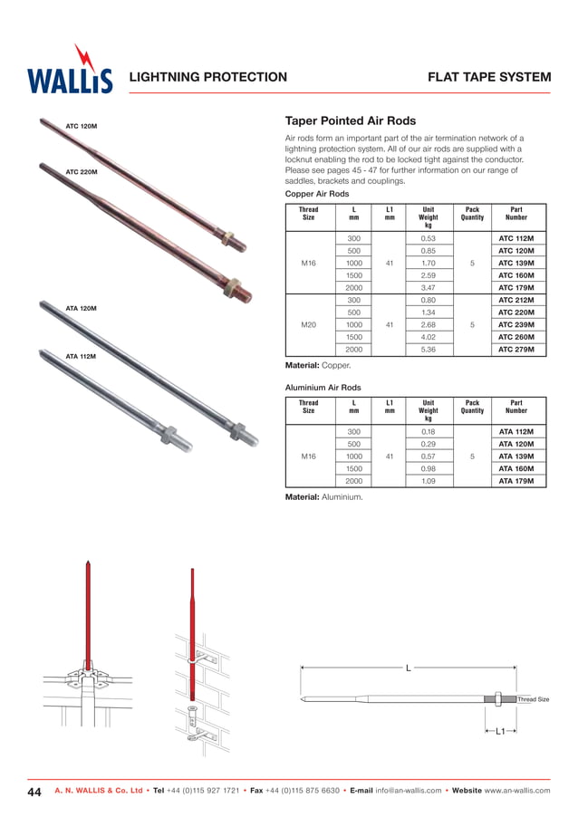 AN Wallis Earthing & Lightning Protection Catalogue | PDF ...