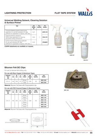 AN Wallis Earthing & Lightning Protection Catalogue | PDF