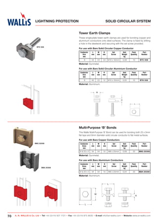AN Wallis Earthing & Lightning Protection Catalogue | PDF