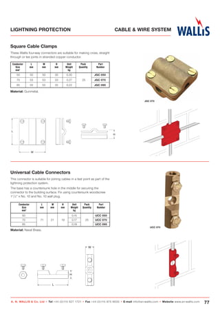 AN Wallis Earthing & Lightning Protection Catalogue | PDF