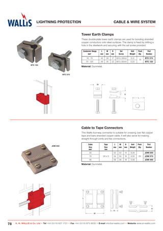 AN Wallis Earthing & Lightning Protection Catalogue | PDF