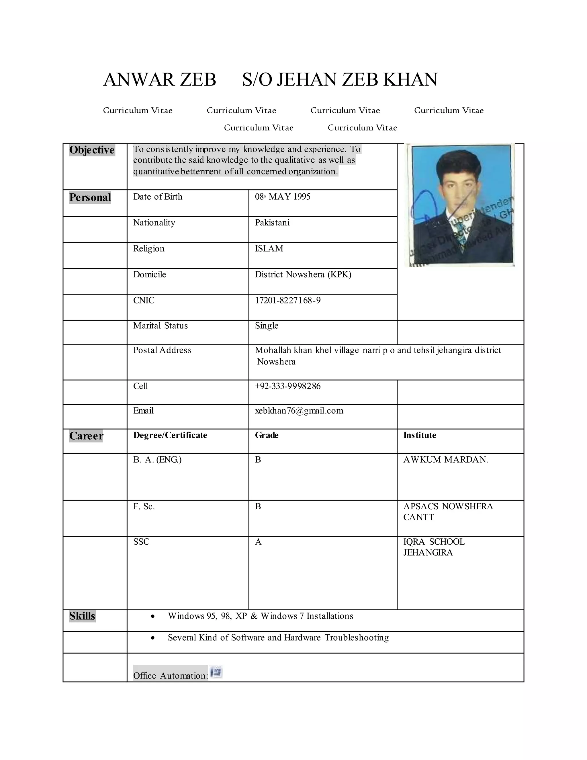 Anwar zebs cv (3) | DOCX