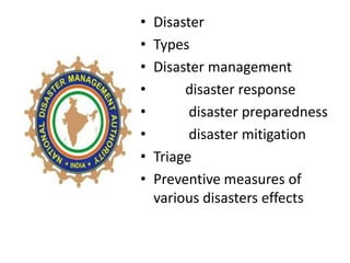DISASTER management | PPTX