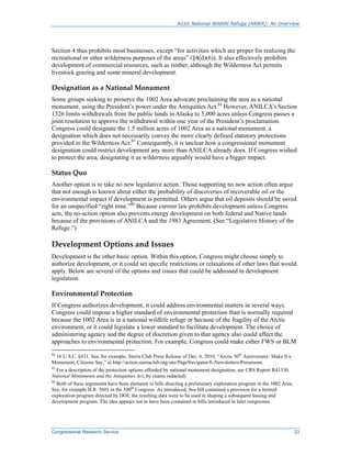 Arctic National Wildlife Refuge (ANWR)- Overview | PDF
