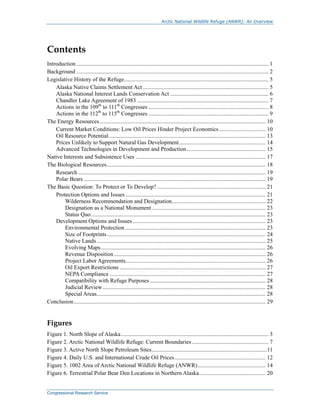 Arctic National Wildlife Refuge (ANWR)- Overview | PDF