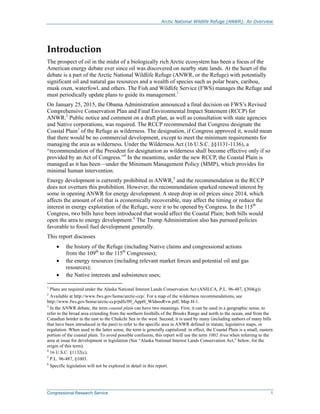Arctic National Wildlife Refuge (ANWR)- Overview | PDF