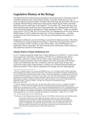 Arctic National Wildlife Refuge (ANWR)- Overview | PDF