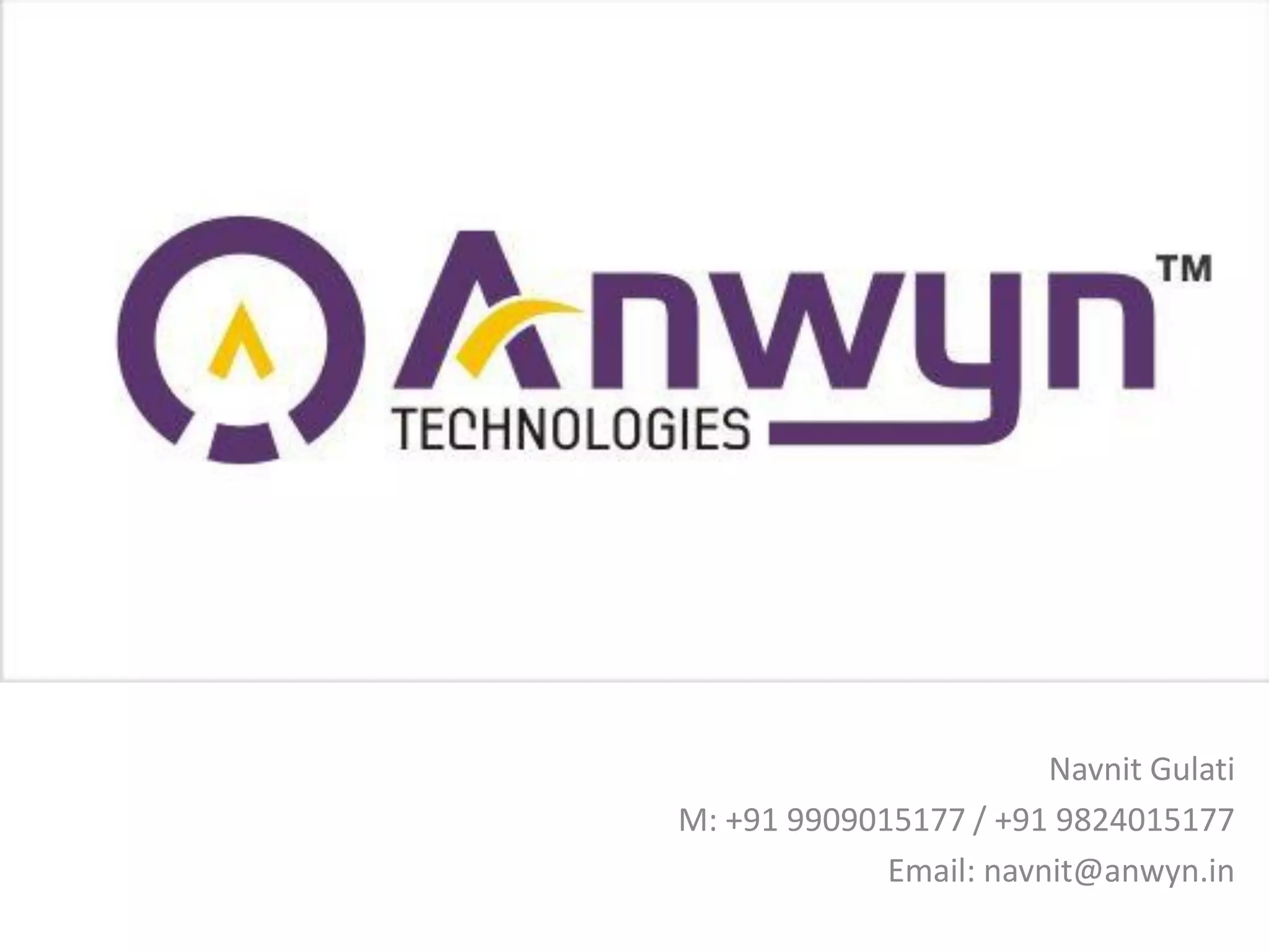 Anwyn Product Portfolio August 2015 | PPT