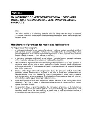 GMP EU annex 4 | PDF