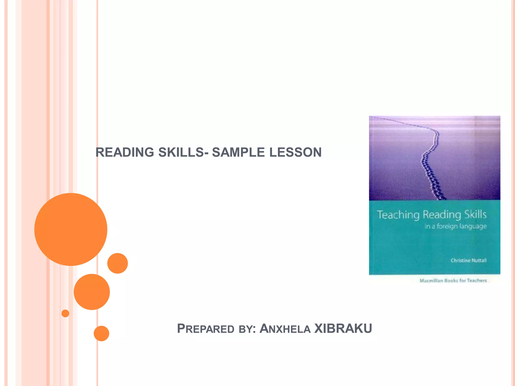 READING SKILLS- SAMPLE LESSON | PPTX