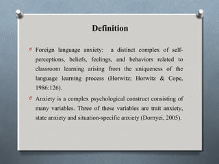 The Effect of Language Anxiety on Students' Oral Test Performance and ...