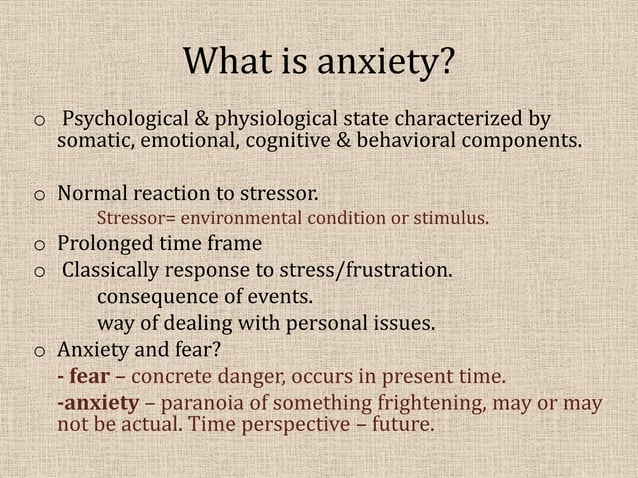 Anxiety & stress - managment & general concept | PPT
