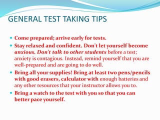 Anxiety | PPTX | Standardized Testing | Educational Assessment