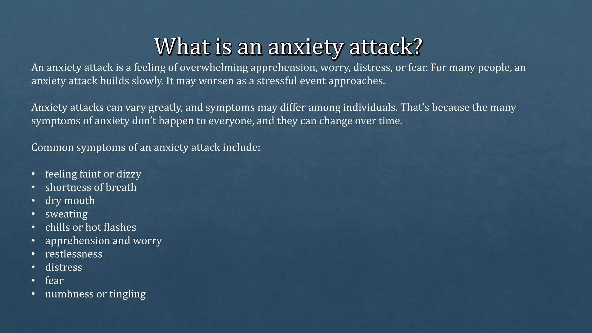 Anxiety | PPTX