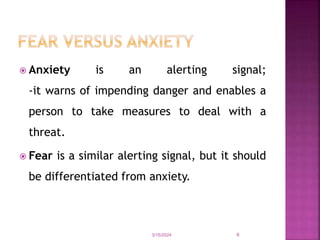 ANXIETY disorders in psychiatriy nursing | PPT