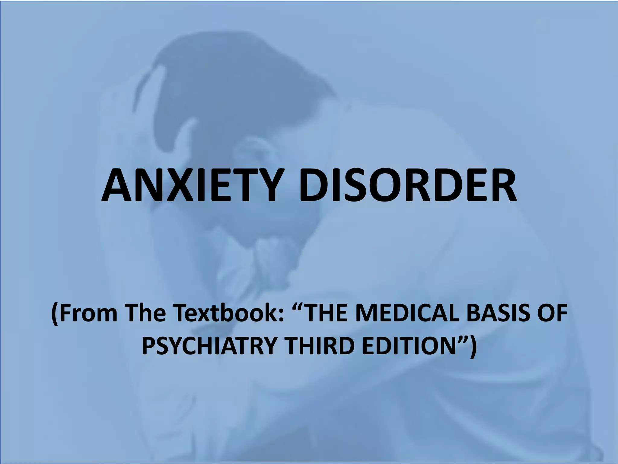 Anxiety Disorder ppt | PPT