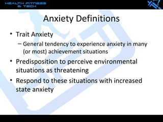Arousal and Anxiety in Sport | PPT