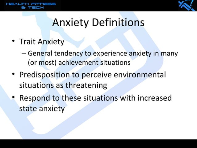 Arousal and Anxiety in Sport | PPT