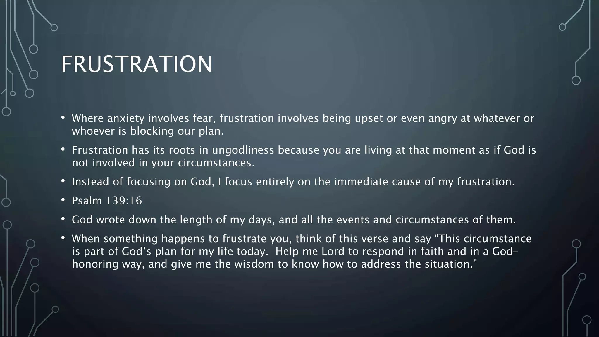 Anxiety and frustration | PPTX