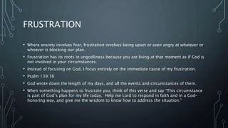 Anxiety and frustration | PPTX