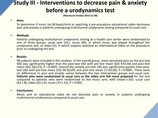 How to reduce patient anxiety before a urodynamics test? | PPTX ...