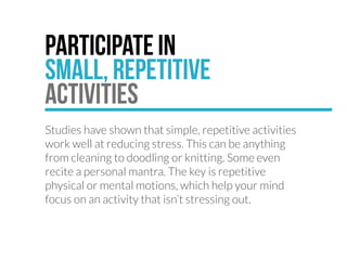 9 Ways To Reduce Anxiety In Under 15 Minutes | PDF | Herbs and ...