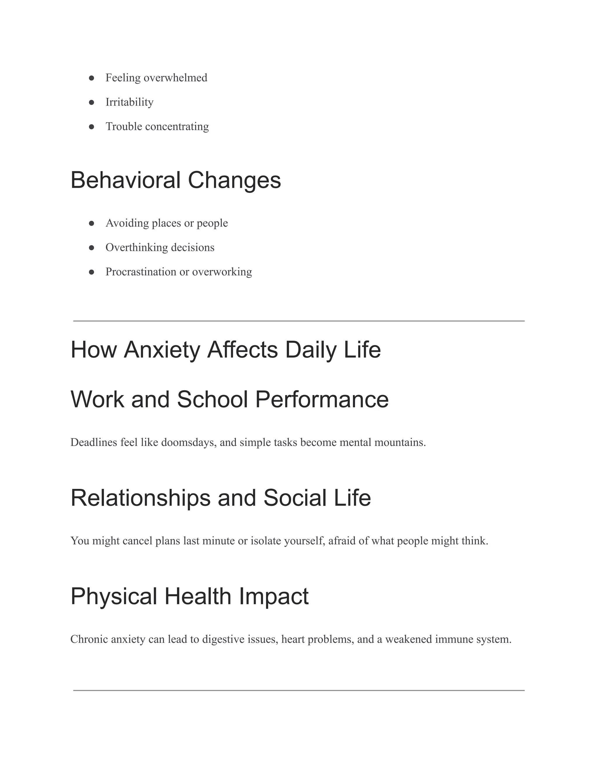 Anxiety: Causes, Symptoms, and Coping Strategies | PDF