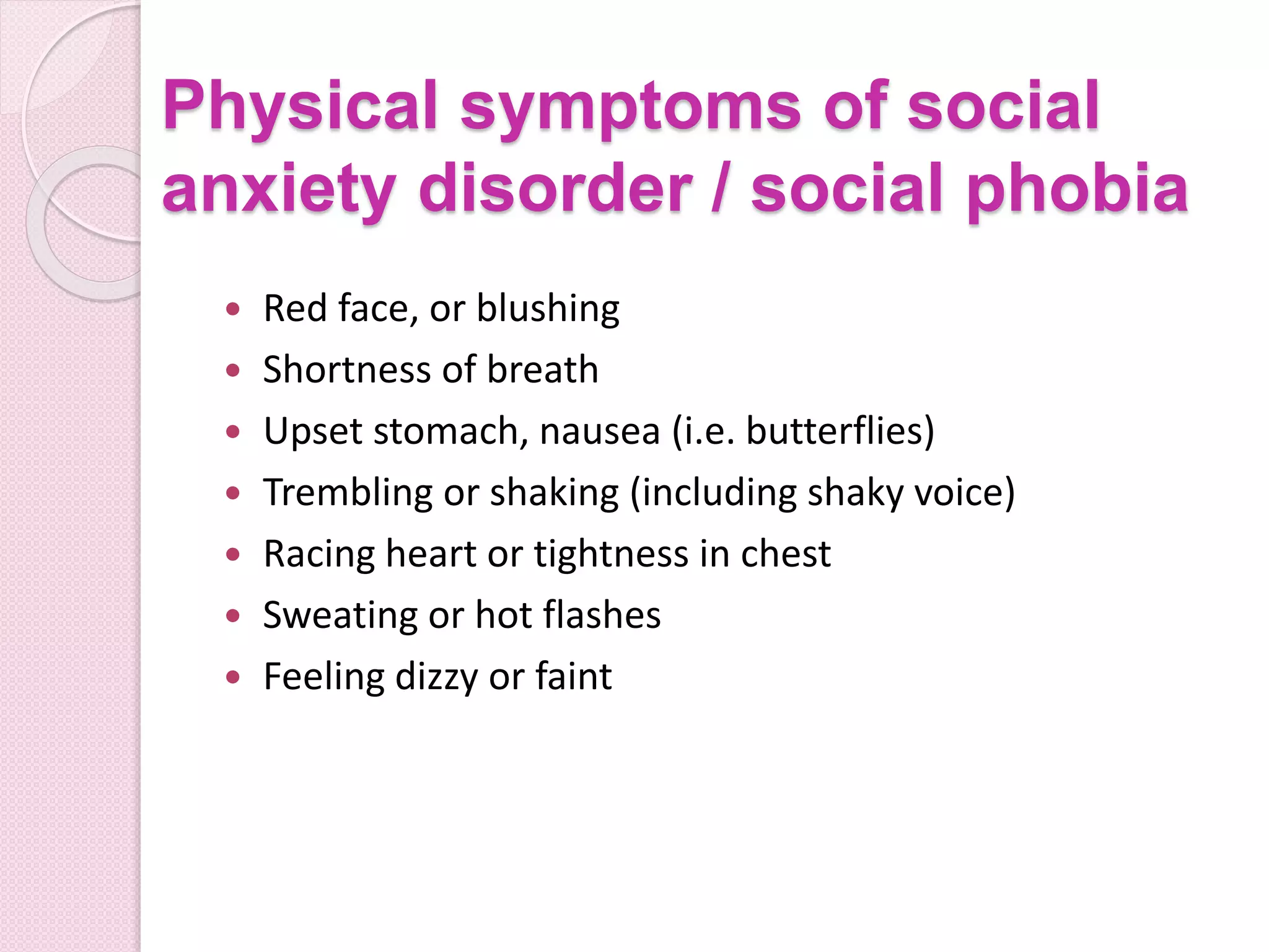 Anxiety disorders | PPTX