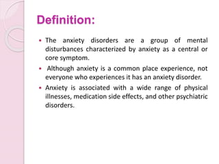 Anxiety disorders | PPT