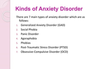 Anxiety disorders | PPTX