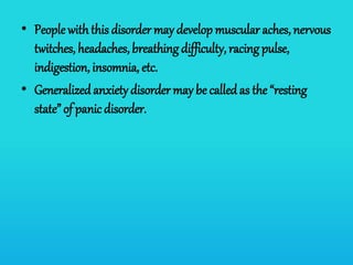 Anxiety disorder (abnormal psychology) | PPTX