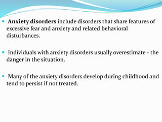 ANXIETY DISORDER IS A FEELING OF FEAR,DREAD,AND UNEASINESS | PPTX