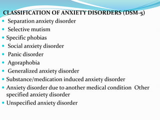 ANXIETY DISORDER IS A FEELING OF FEAR,DREAD,AND UNEASINESS | PPTX