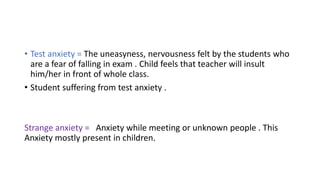 Anxiety disorder ppt | PPTX