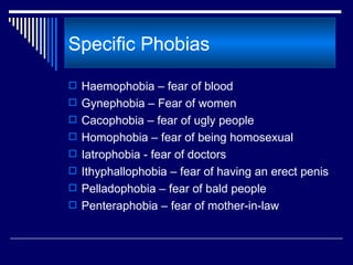 Anxiety disorders-SEC. A 2nd upload | PPT