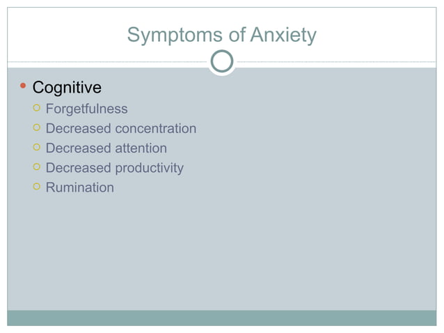 Anxiety disorders | PPT