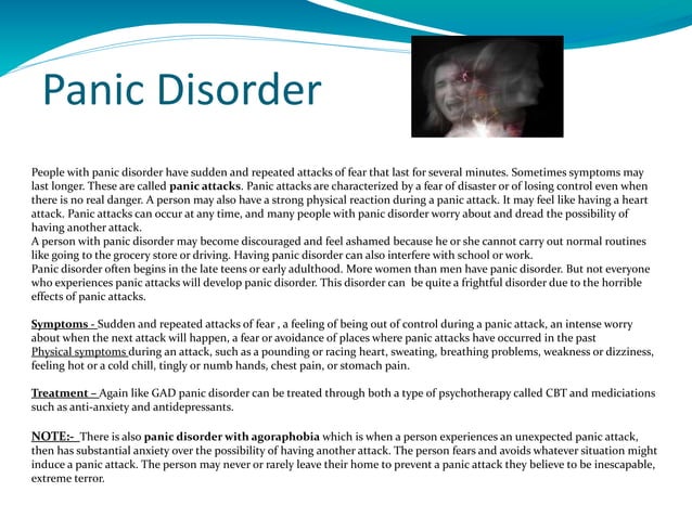 Anxiety disorders | PPT