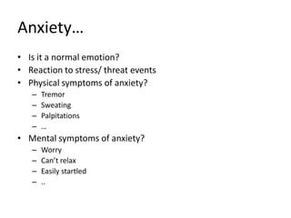 Anxiety disorders | PPTX